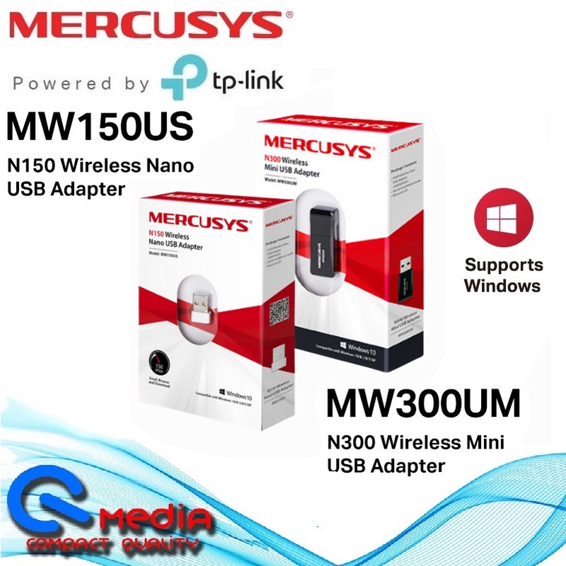Mercusys Powered By TP LINK MW150US N150/MW300UM N300 Wireless Mini ...