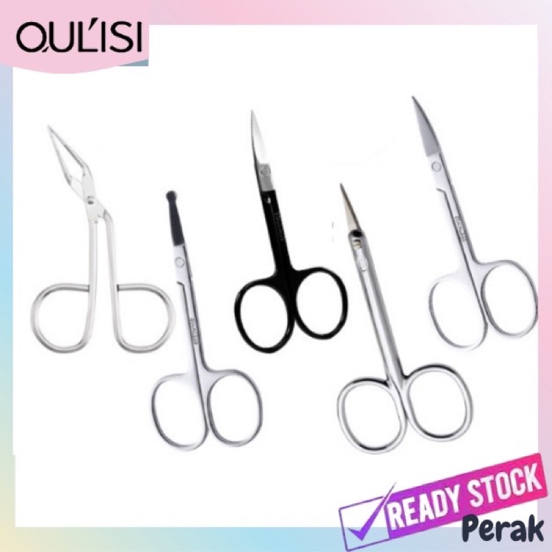 OULISI Scissor Clip Stainless Steel Beauty Eyebrow Nose Hair Beard ...