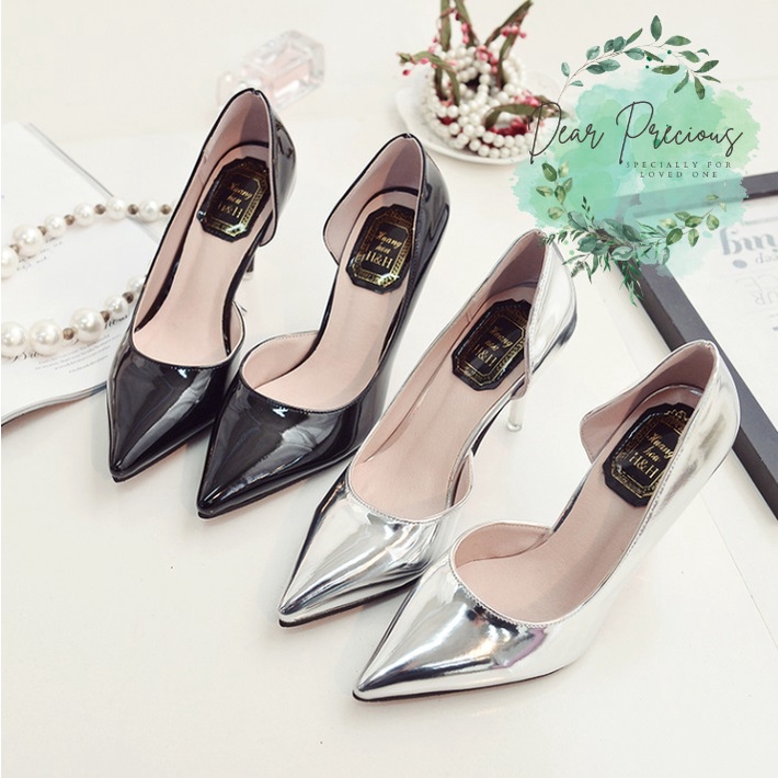 Shine Surface Pointed Heels (8CM) | Shopee Malaysia