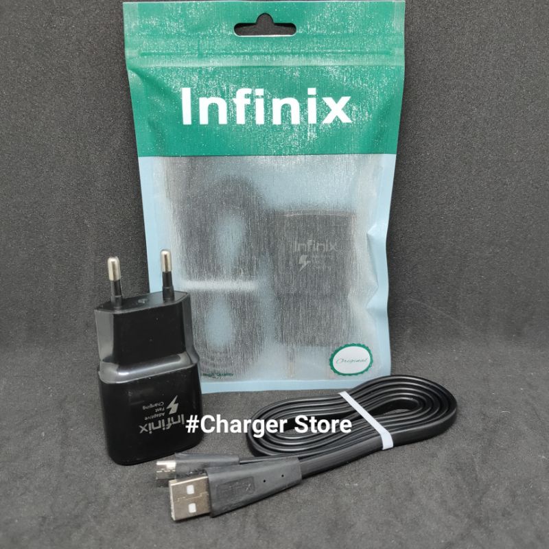 HITAM Charger Infinix Black Micro USB Smart 4 Smart 5 Hot 8 Hot 9 Hot ...