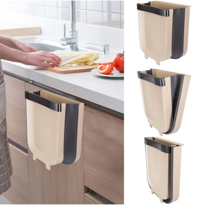 Foldable Dustbin TrashTong Sampah Dapur Folding Waste Bin Kitchen ...