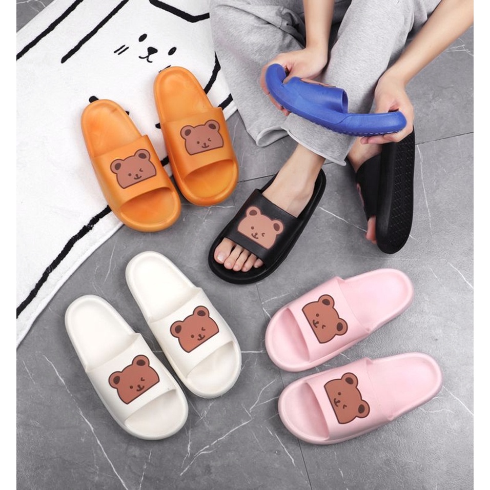 Mamagoo Cute Cartoon Teddy Bear Comfort Wanita Selipar Women Slipper ...
