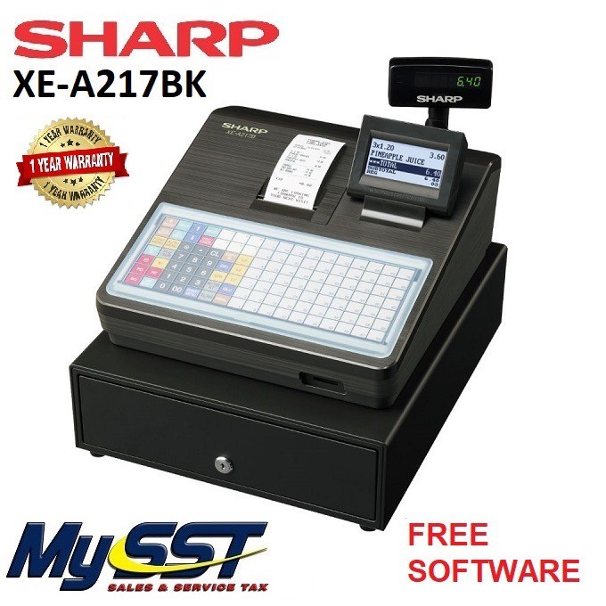 Sharp XE-A217 Electronic Cash Register SST Ready XEA217 XEA217BK Black ...