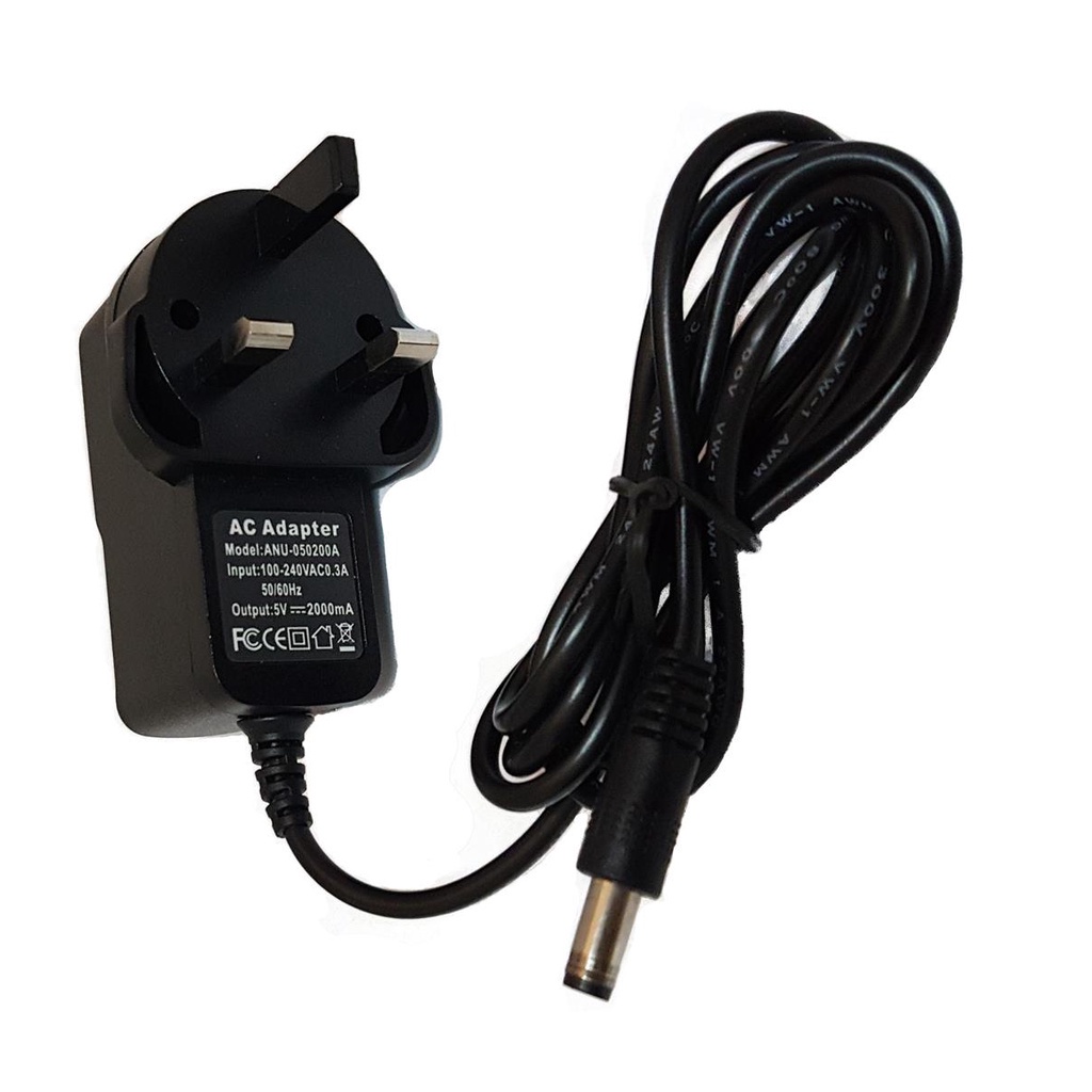 AC to DC Power Supply Adapter Malaysia Plug 3-pin DC 5V 2A 5.5mm ...