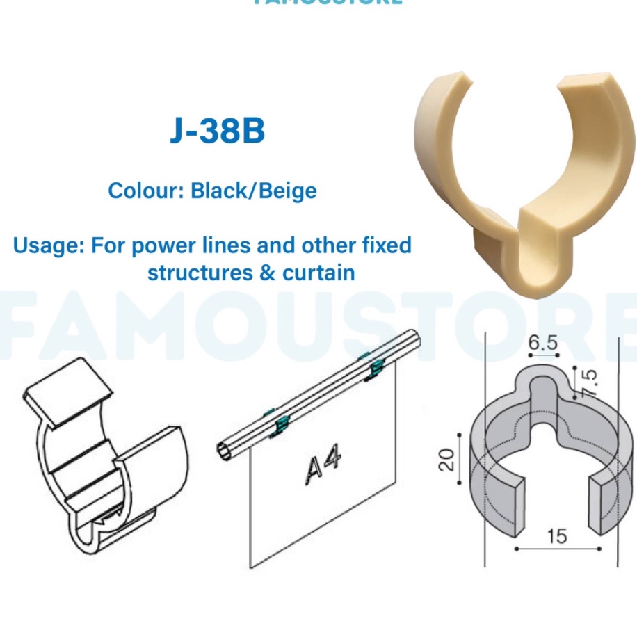 PIPE & JOINT Plate Holder Plastic Metal Pipe Connector Pipe Fitting ...