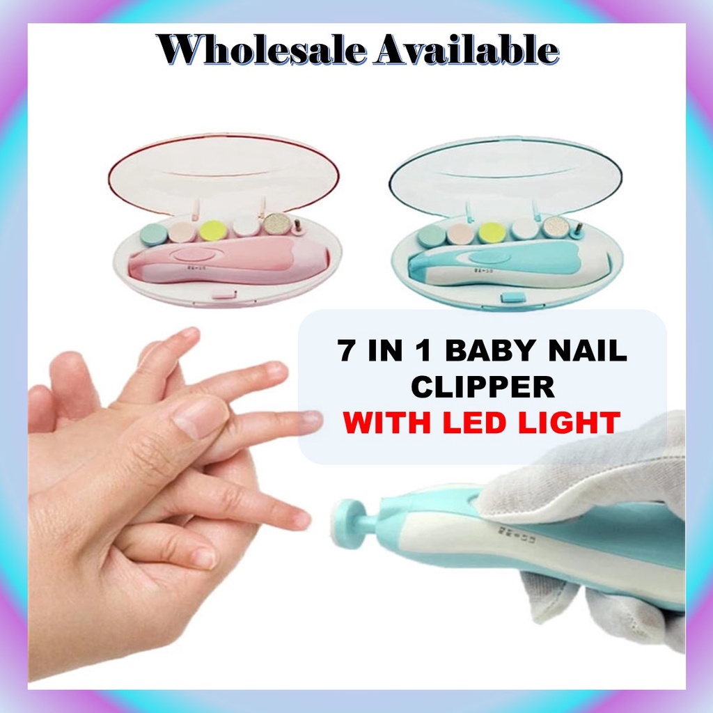 6 in 1 Electric Baby Nail Clipper Trimmer Digital Shaver Groom Polisher ...