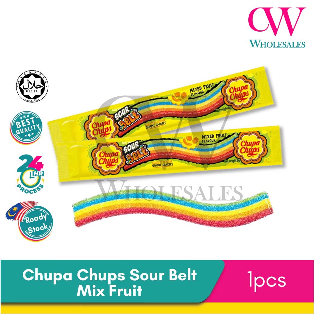 Beardy Sour Ribbon Sanwa Rainbow Sour Belt Chupa Chups Sour Belt ...