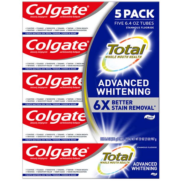 Colgate Total Advanced Whitening Toothpaste 5 Boxes 907g | Shopee Malaysia