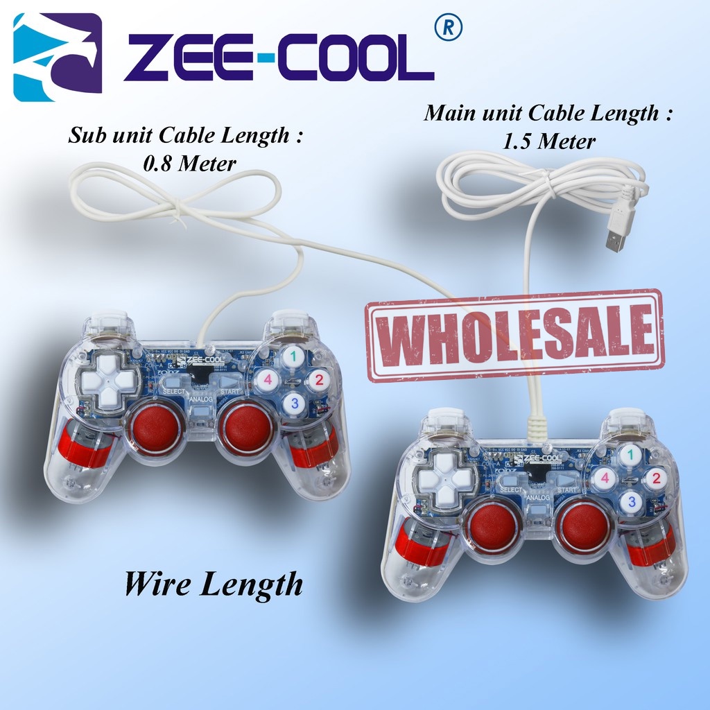 Original Zee-Cool USB Wired Twin Shock Combo Set Joystick / Gamepad ...