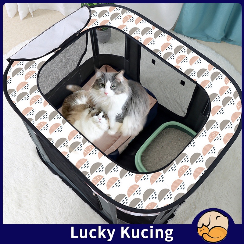 Portable Outdoor Cattery Fences Pet Tent Houses For Foldable Indoor Cat ...