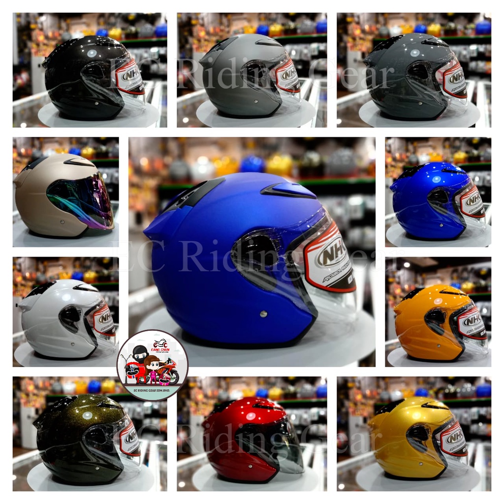 NEW * !! BIG SALES !! NHK HELMET R6 V2 SINGLE VISOR OPEN FACE PLAIN ...