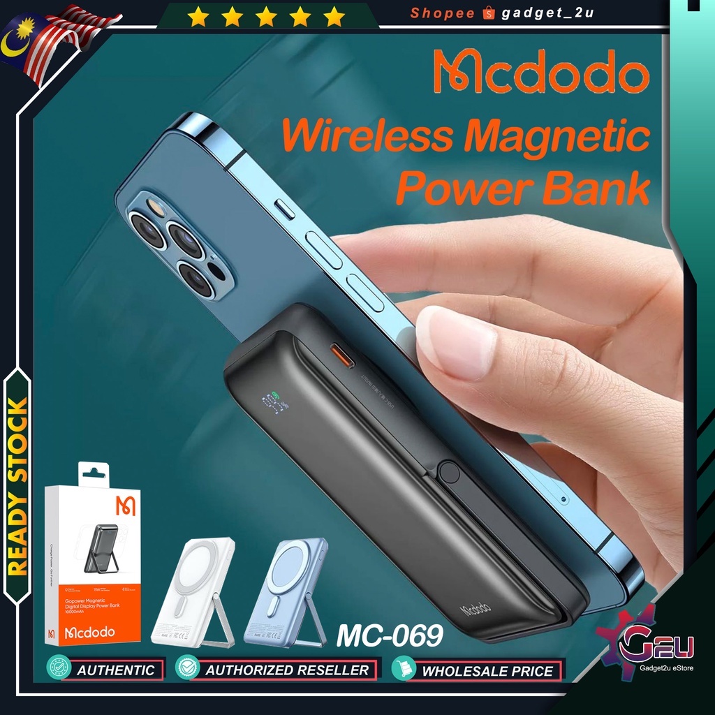 Original Mcdodo MC-069 1000mAh/ MC-705 5000mAh PD 20W Magnetic Wireless Power Bank with Stand ...