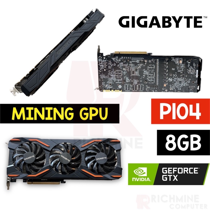 🔥PROMO🔥 GIGABYTE P104 8GB MINING GPU Nvidia ETC RVN ETHF P106 | Shopee ...