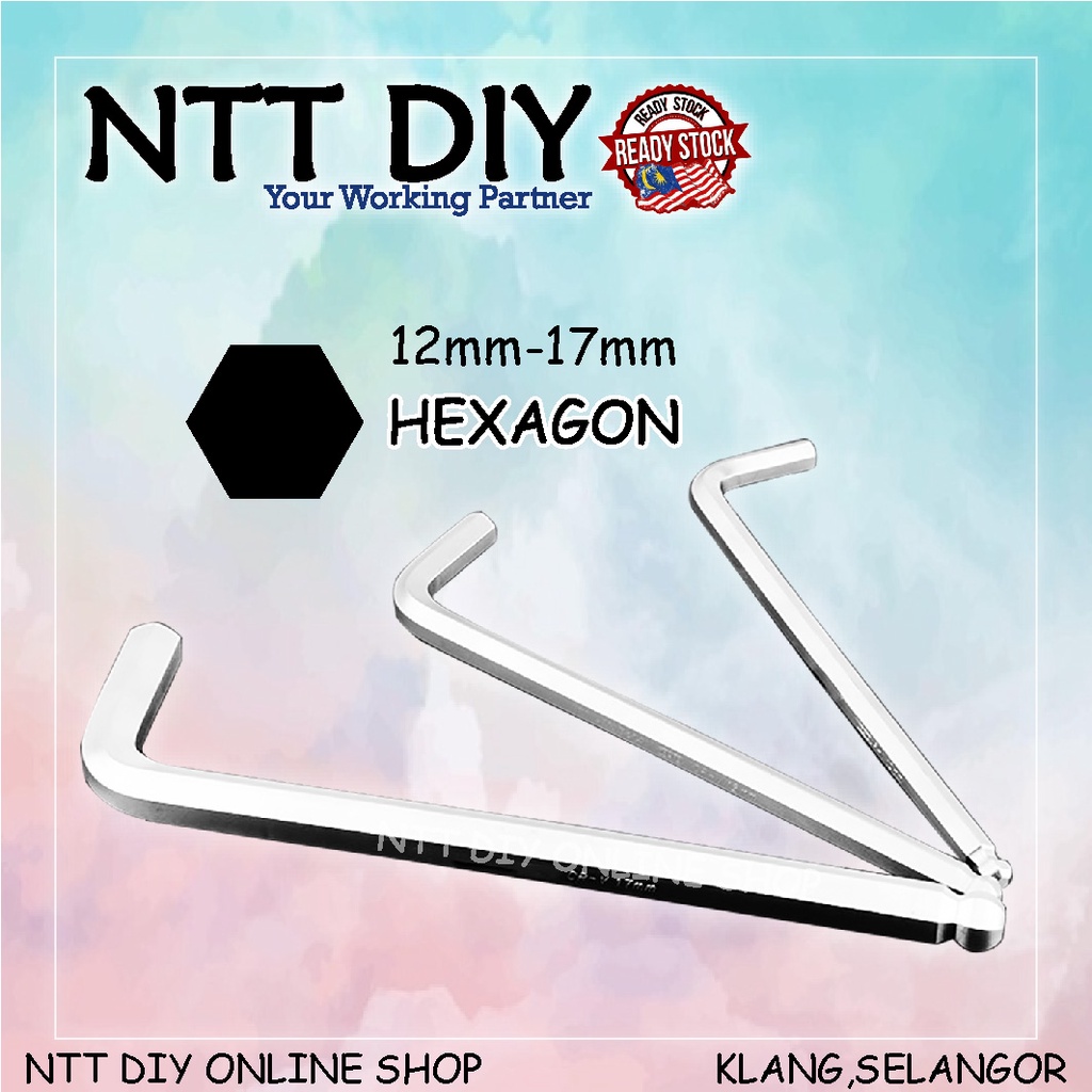 NTT DIY L Shape Allen Ball Point End Long Arm Hex Key Wrench Metric ...