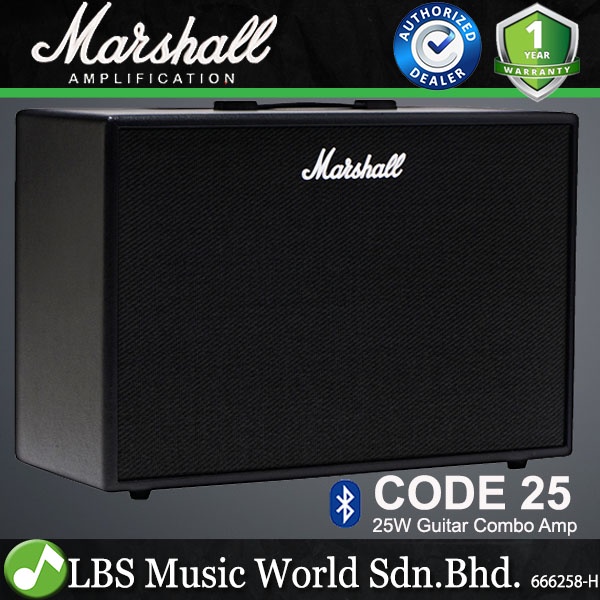 Marshall Code 25 25W 1x10" Digital Speaker Amp Modeling Electric Guitar Amplifier with Effect ...