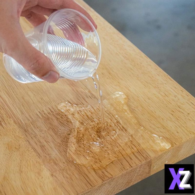 𝗫𝗭 Rubber wood Table Top 20mm Solid wood table Kayu Solid Counter top ...