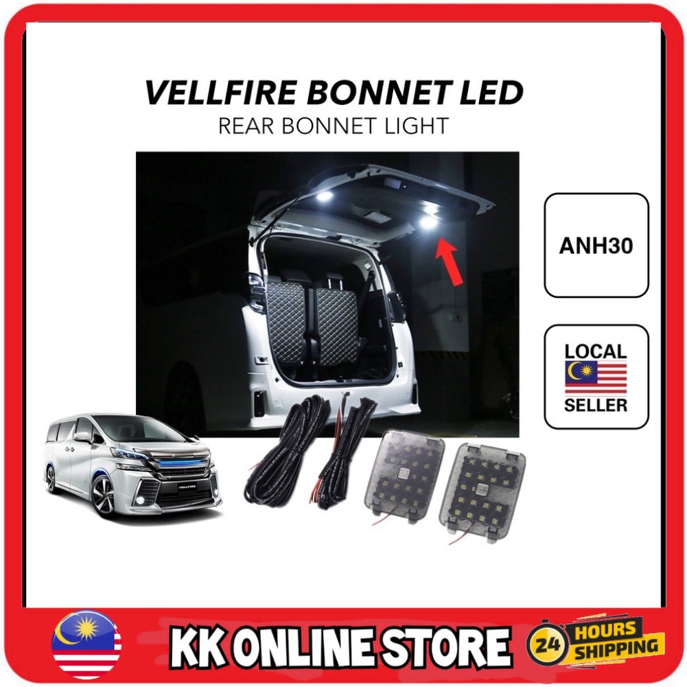 Toyota alphard vellfire rear bonnet led luggage boot lamp trunk light ...