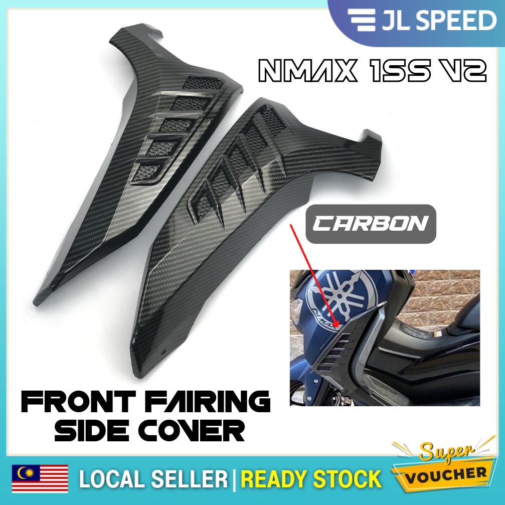 YAMAHA NMAX155 V2 / NMAX V2 (2020) CARBON FRONT FAIRING SIDE COVER HEAD ...