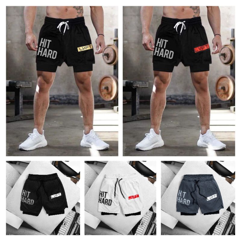 Lvft HIT HARD Full Color 2-Layer Gym and Sports Shorts | Ken Store ...
