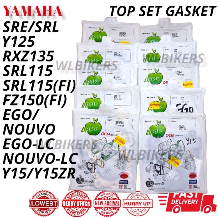 YAMAHA HEAD BLOCK TOP SET GASKET LC135 SRE SRL Y125 FZ150 Y15 EGO NOUVO ...