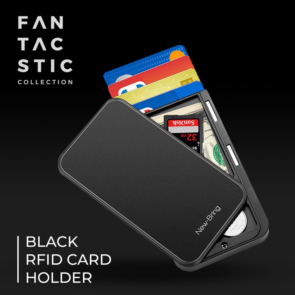 I - RFID Blocking Men Wallet Card Holder Credit Card Security Travel ...