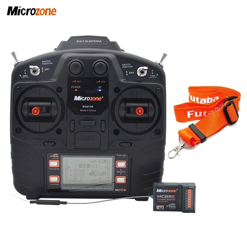 Microzone MC8B 2.4G 8CH Remote Control Transmitter & MC8RE/ MC9002 ...