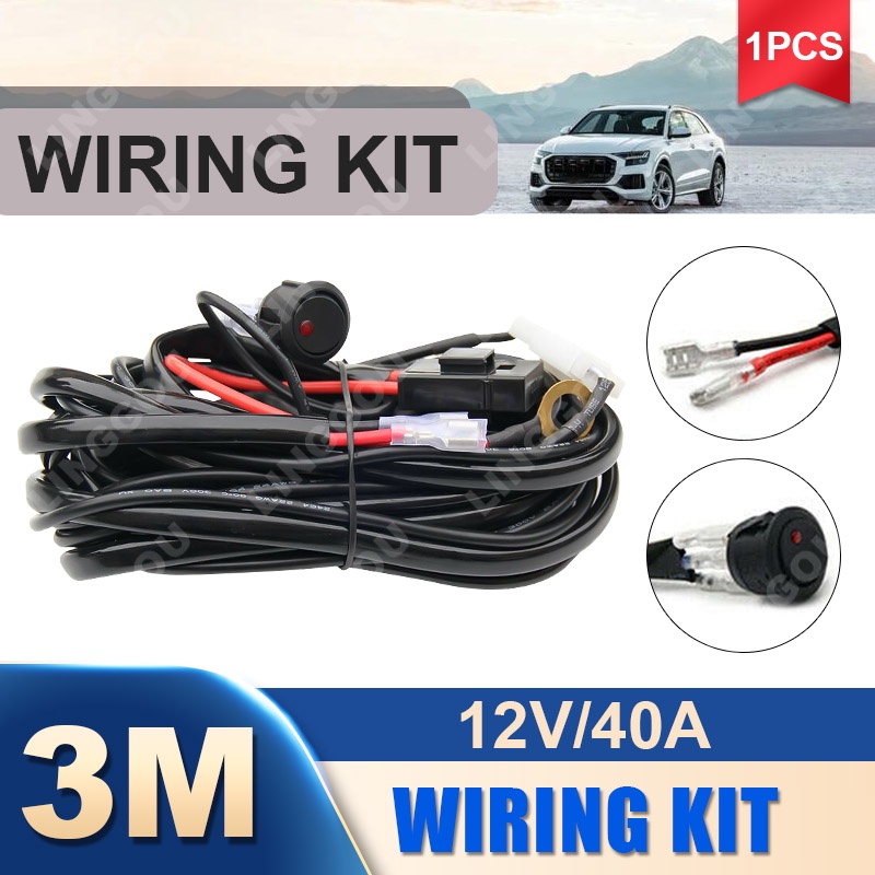 Harness Relay Retrofit Kit 12V 40A Used To Connect LED Work Light Bar ...