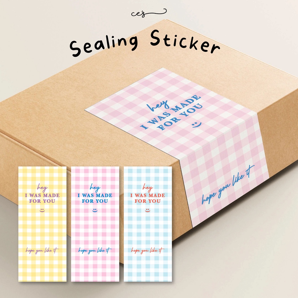 🇲🇾 Pelekat Stiker | Cute Pastel Colour Label Sticker Box Seal Sticker ...
