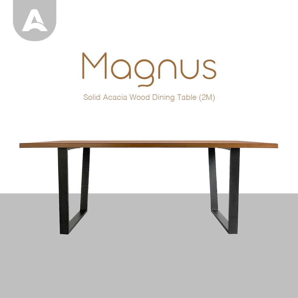 Arturo - Magnus Solid Wood Dining Table (2M) | Shopee Malaysia