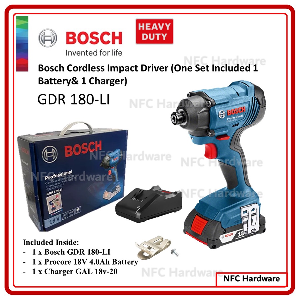 BOSCH GDR 180-LI Cordless Impact Driver (Solo) | Shopee Malaysia