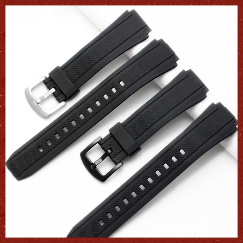 Silicone Black Watch Band For Casio EDIFICE Series EF-552PB-1A2 Watch ...