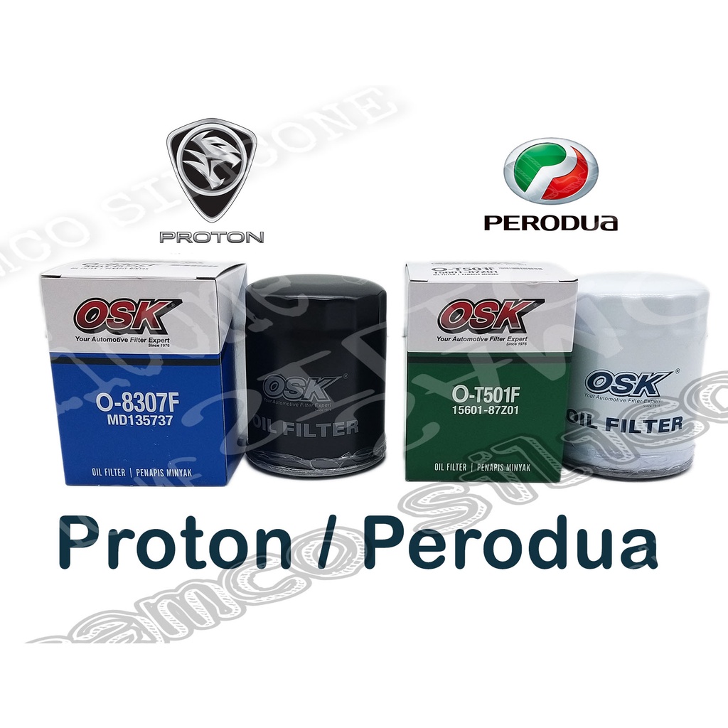 OSK Oil Filter Proton Perodua Toyota Mitsubishi Wira Waja Preve Exora ...