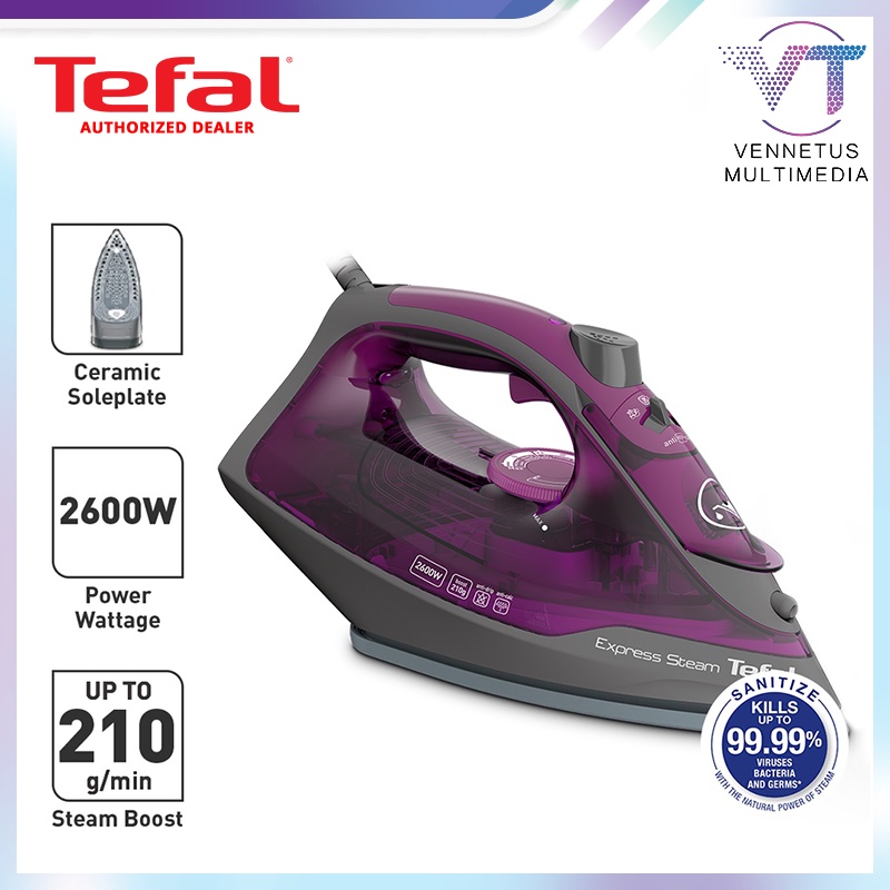 Tefal Steam Iron Comfort Glide FV2843 | Shopee Malaysia