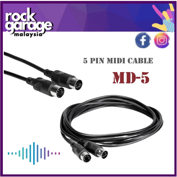MD-5 5 Pin MIDI Cable - 5 Feet ( MD5 /MIDI ) | Shopee Malaysia
