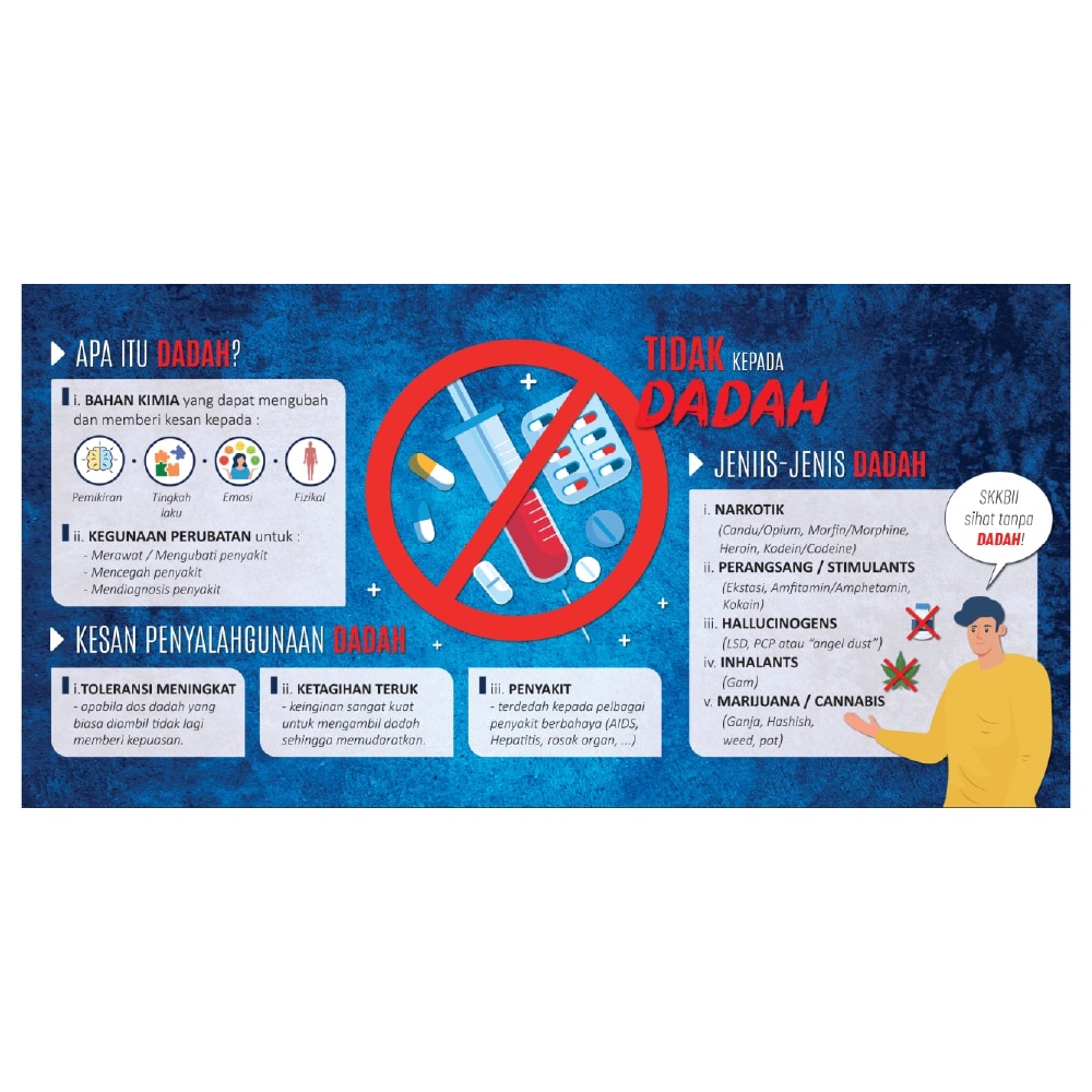 [DESIGN SAHAJA] BANNER ANTI DADAH PPDa | Shopee Malaysia