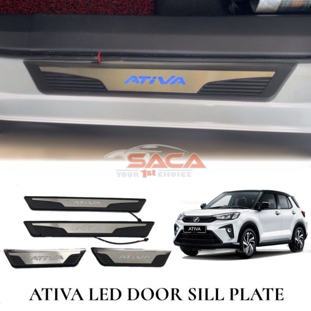 Ativa Car Door Side Step Sill Plate Chrome Titanium | Shopee Malaysia