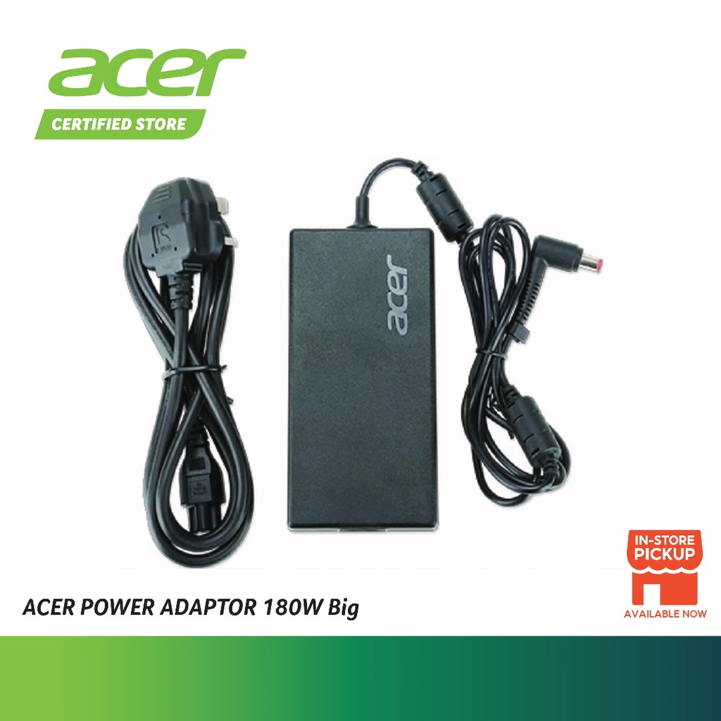 ACER 180W POWER ADAPTOR 5.5PHY WITH UK POWER CORD_BLACK | Shopee Malaysia