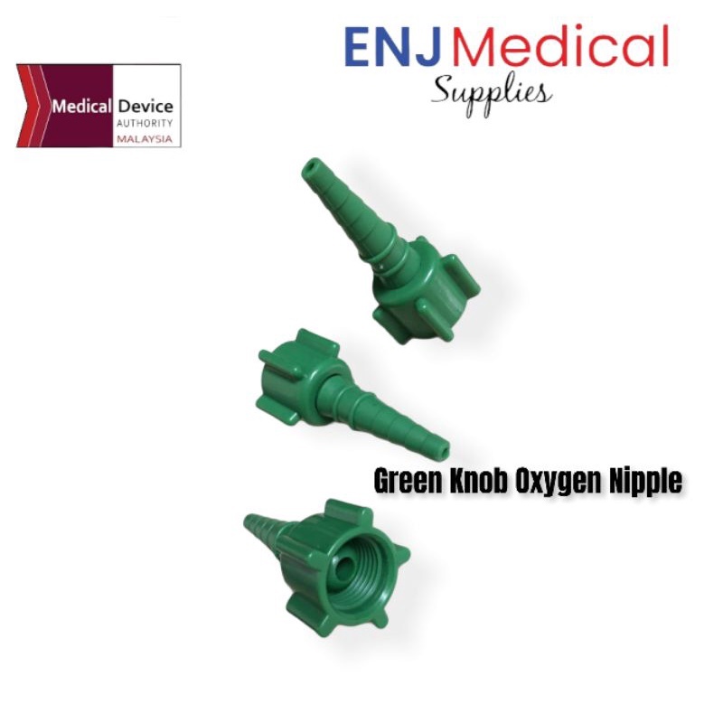 GREEN KNOB Oxygen Nipple Connector - 1 pcs | Shopee Malaysia