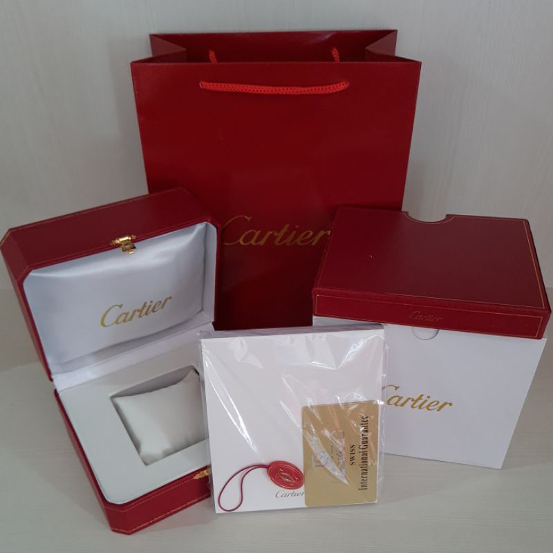Cartier brand watch box, Original full set model | Shopee Malaysia