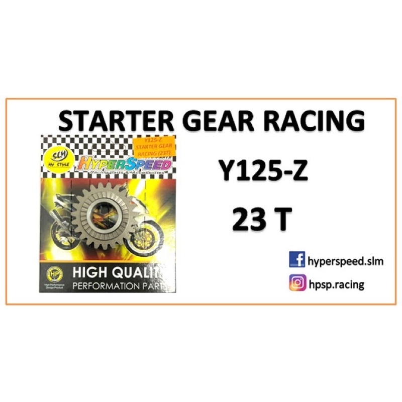 GEAR STARTER Y125 HYPERSPEED HPSP: STARTER GEAR RACING Y125Z (23T) HYPERSPEED HPSP RACING ...