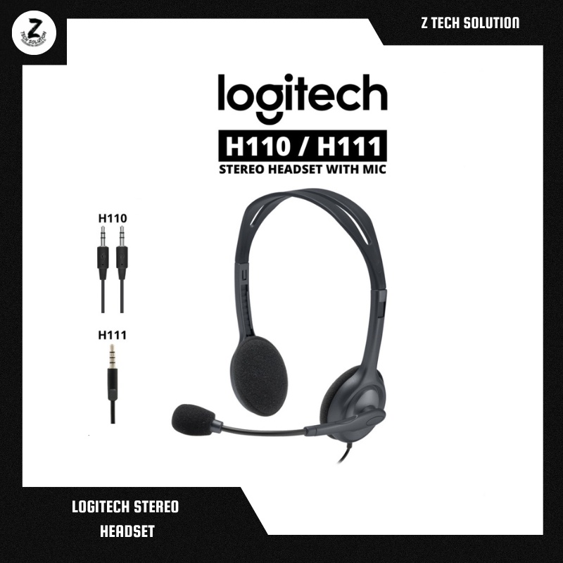 Logitech H111/H110 3.5mm Multi-Device Stereo Headset | Shopee Malaysia