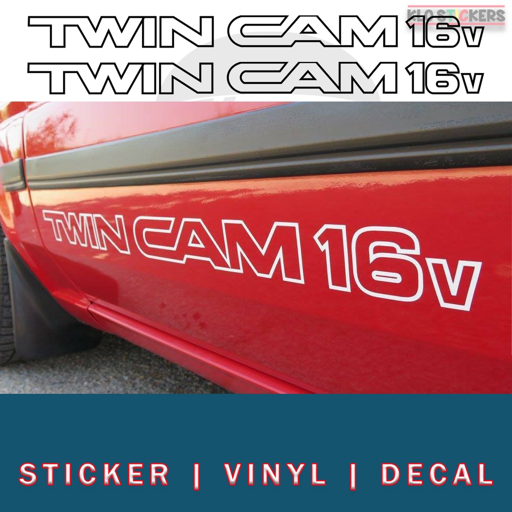 2 Pcs Twin Cam 16V Toyota Sticker Car Door Replacement Levin Trueno ...