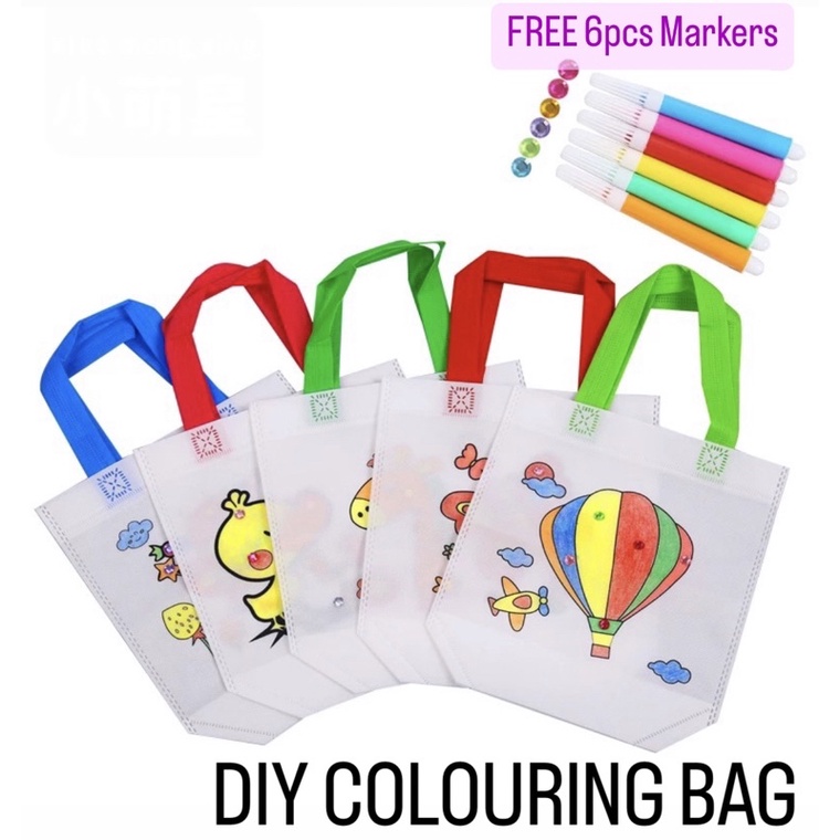 DIY Colouring Bag / Kids Art Craft / Goodie Bag / Birthday / Children’s ...