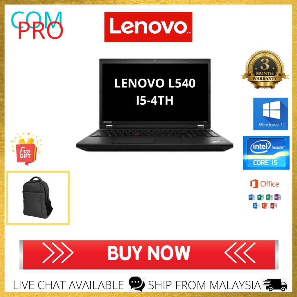 [COMPRO] LENOVO Thinkpad L540 i5-4th / Win10Pro / Refurbished Laptop / Second Hand Laptop (Grade ...