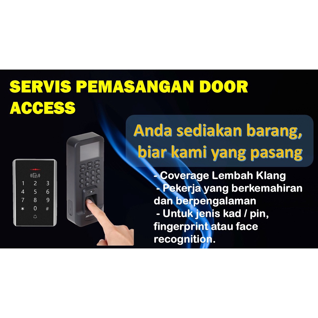 Door Access Magnetic Lock System Servis Pemasangan | Shopee Malaysia
