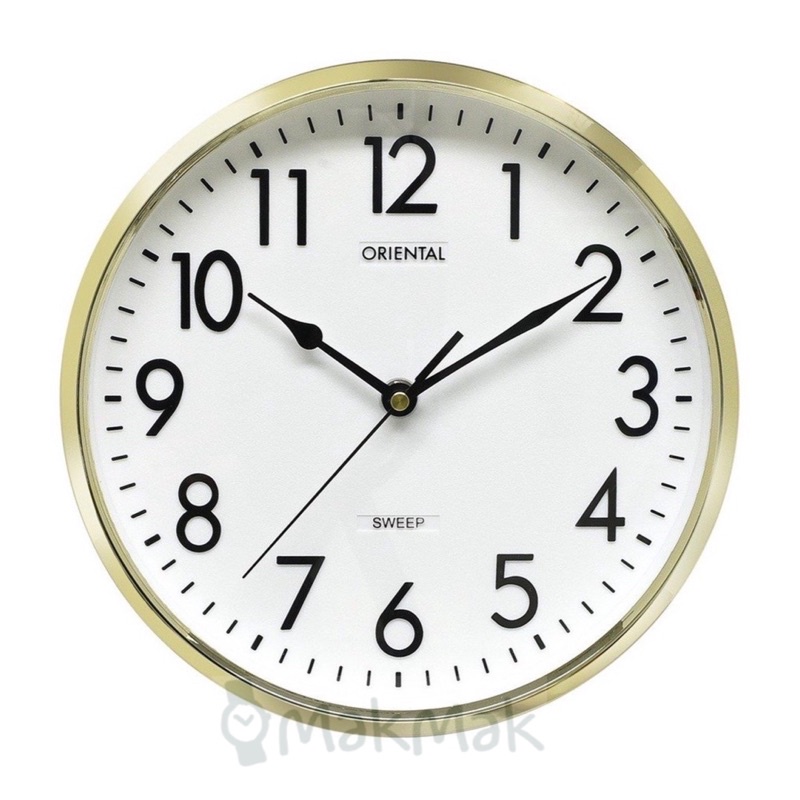 Oriental Analog Wall Clock Jam Dinding Chrome Gold OTC001C213 | Shopee ...
