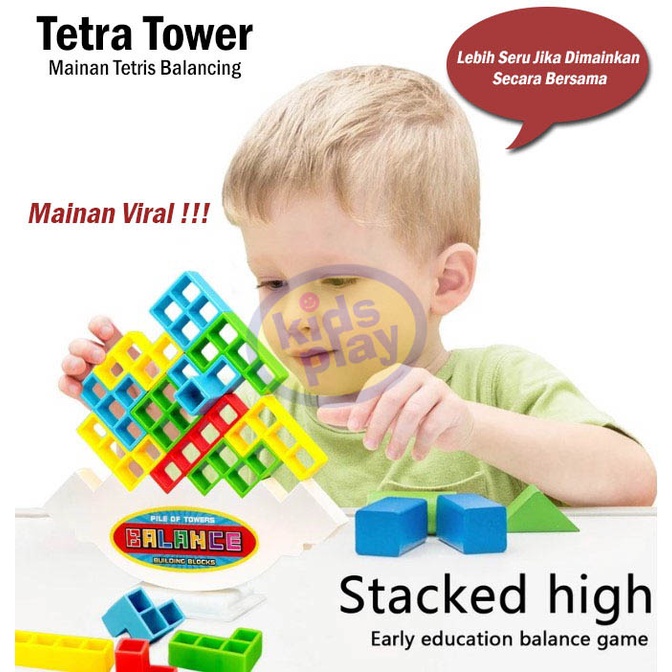 (One Set Of 18pcs) KPS Children's Toy Tower Tetra Balance Block ...