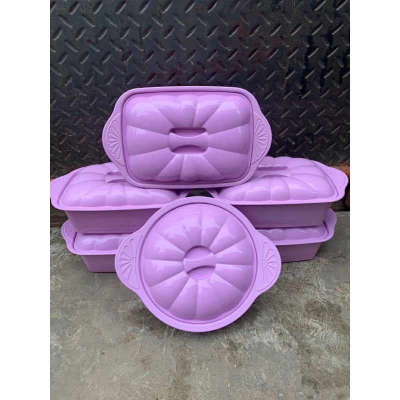 (5in 1=6pcs) Stale Plastic Buffet set Square set+Round | Shopee Malaysia