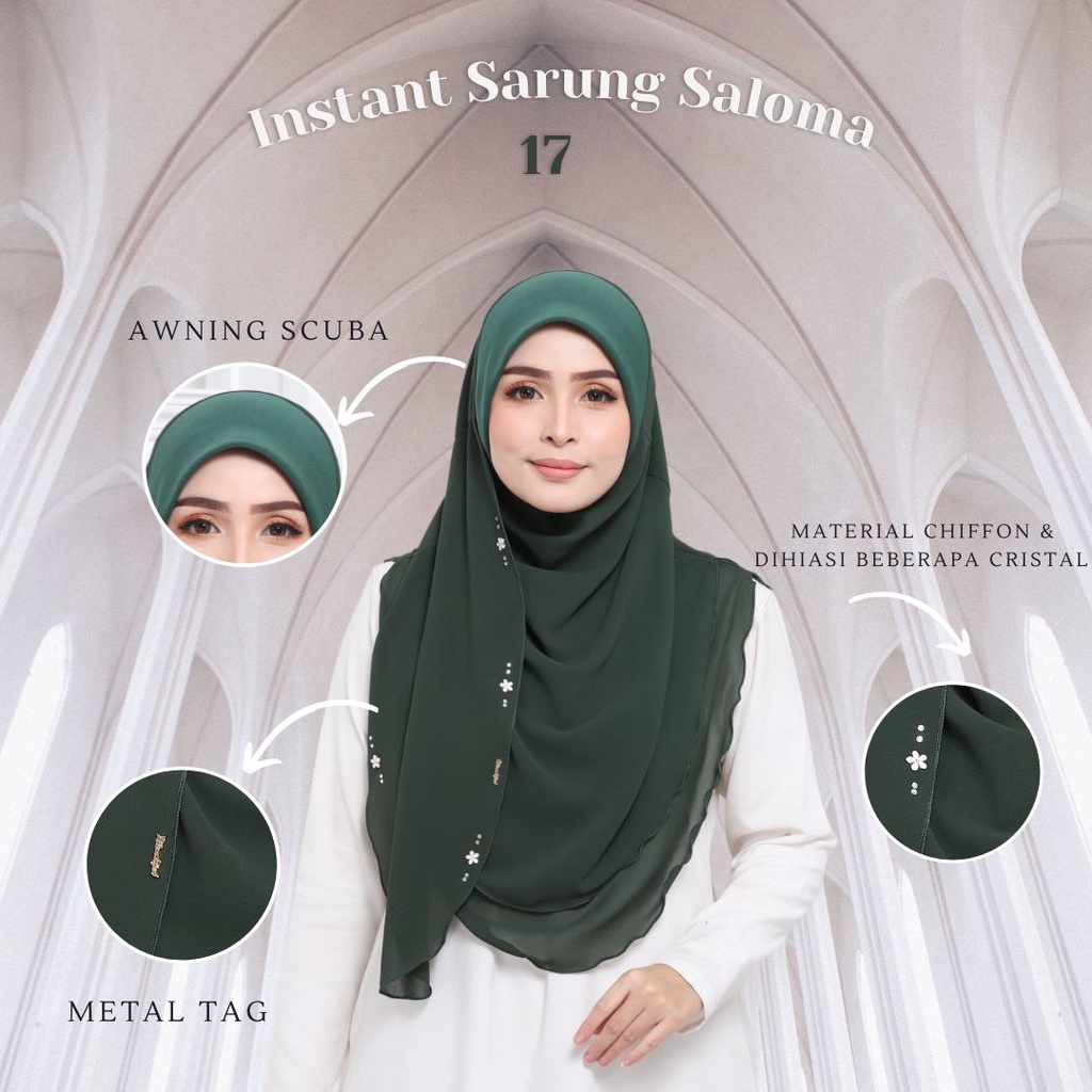 INSTANT SARUNG SALOMA KAIN HEAVY CHIFFON AWNING SCUBA | Shopee Malaysia