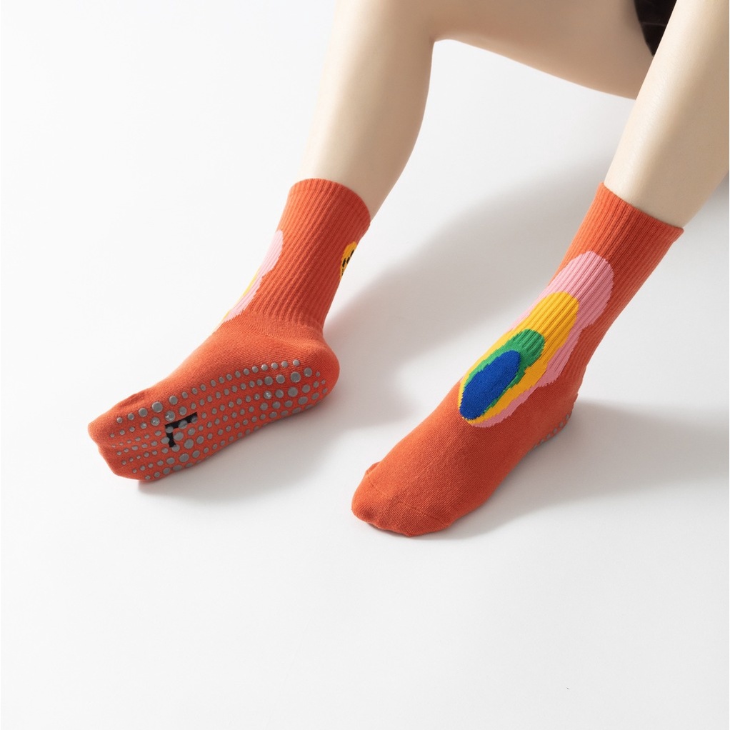 2022 New Graffiti Yoga Socks Ins Trendy Net Red Pilates Socks With Yoga ...